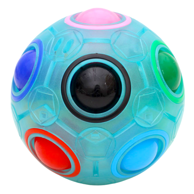 Z Cube Football Rainbow Ball 12 Holes Transparent → MasterCubeStore